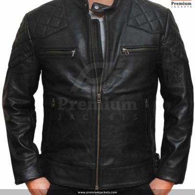 David Beckham Leather Jacket in Great Bomber Style